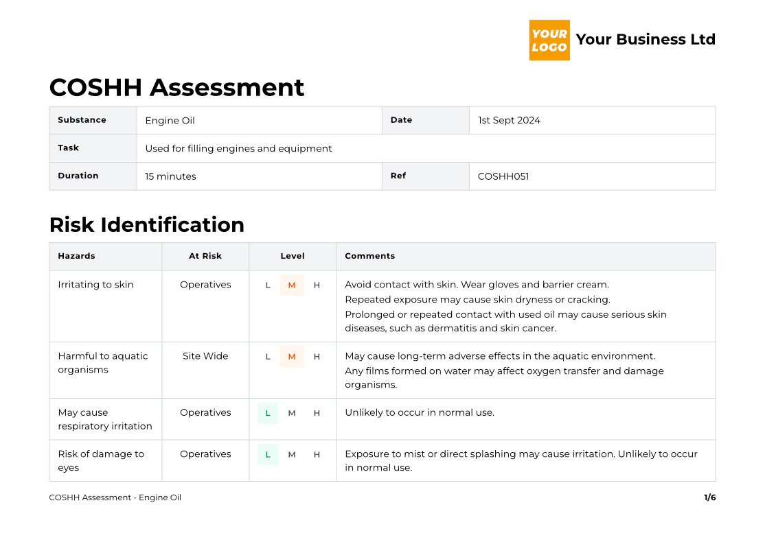 What Is A COSHH Assessment? - HASpod