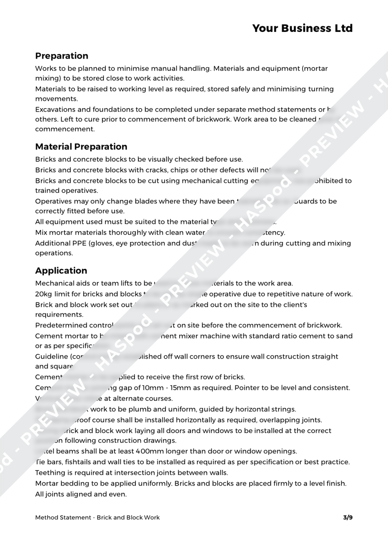 Construction RAMS Mega 100 Document Pack - HASpod