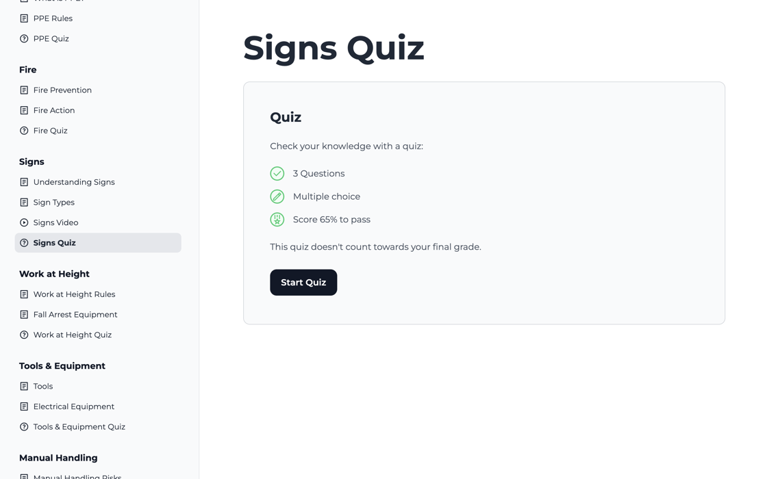 Construction Safety eLearning Course - HASpod
