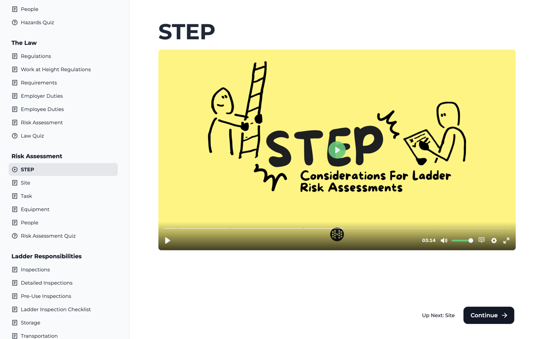 Ladder Safety eLearning Course - HASpod