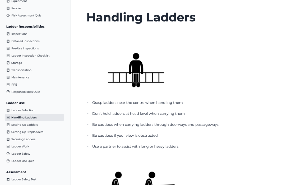 Ladder Safety eLearning Course - HASpod