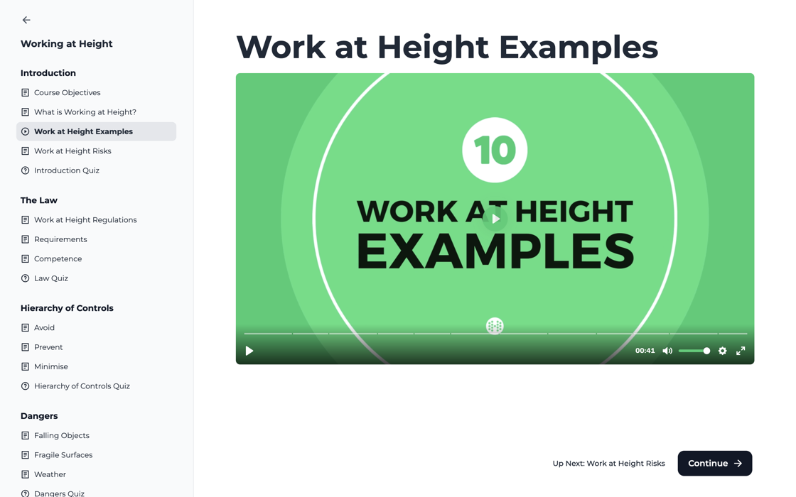 Working at Height eLearning Course - HASpod